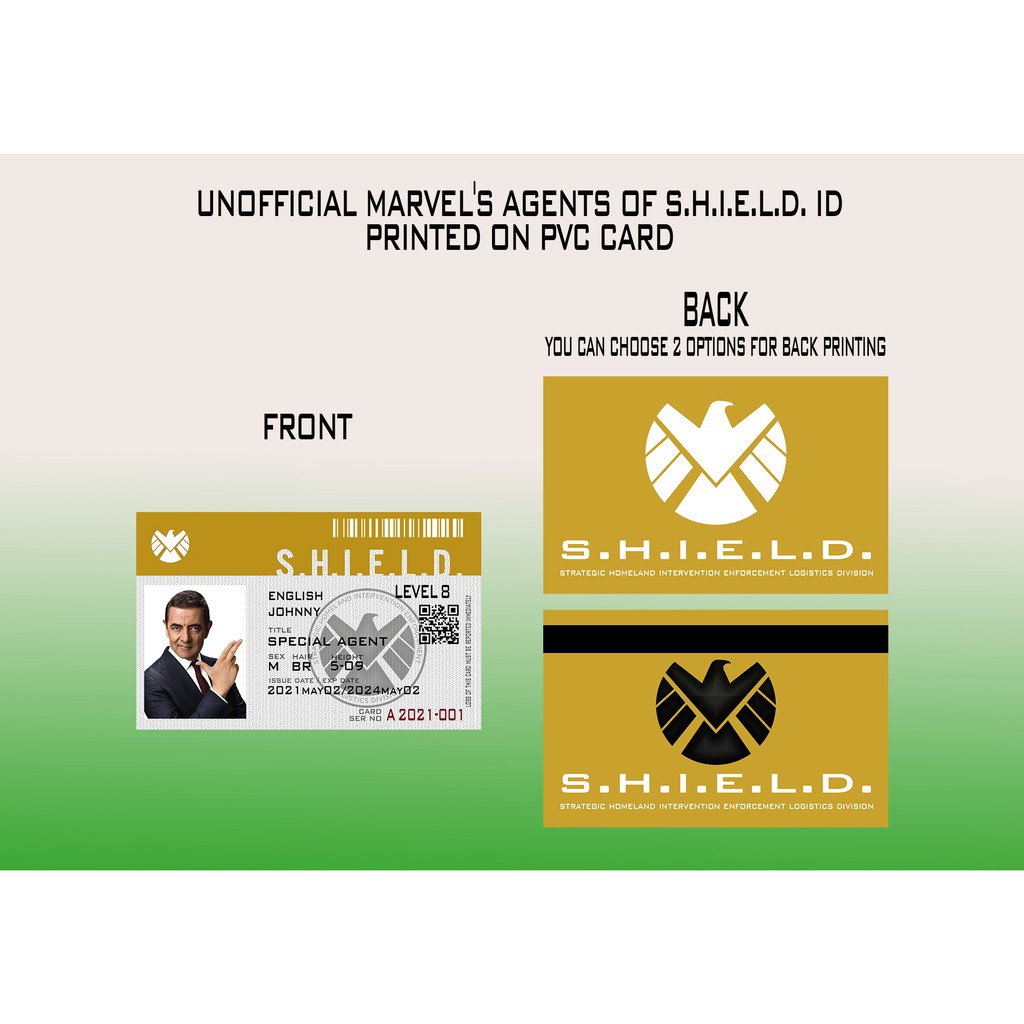 Unofficial Marvel's Agents of S.H.I.E.L.D. PVC ID (Agents of SHIELD ID ...