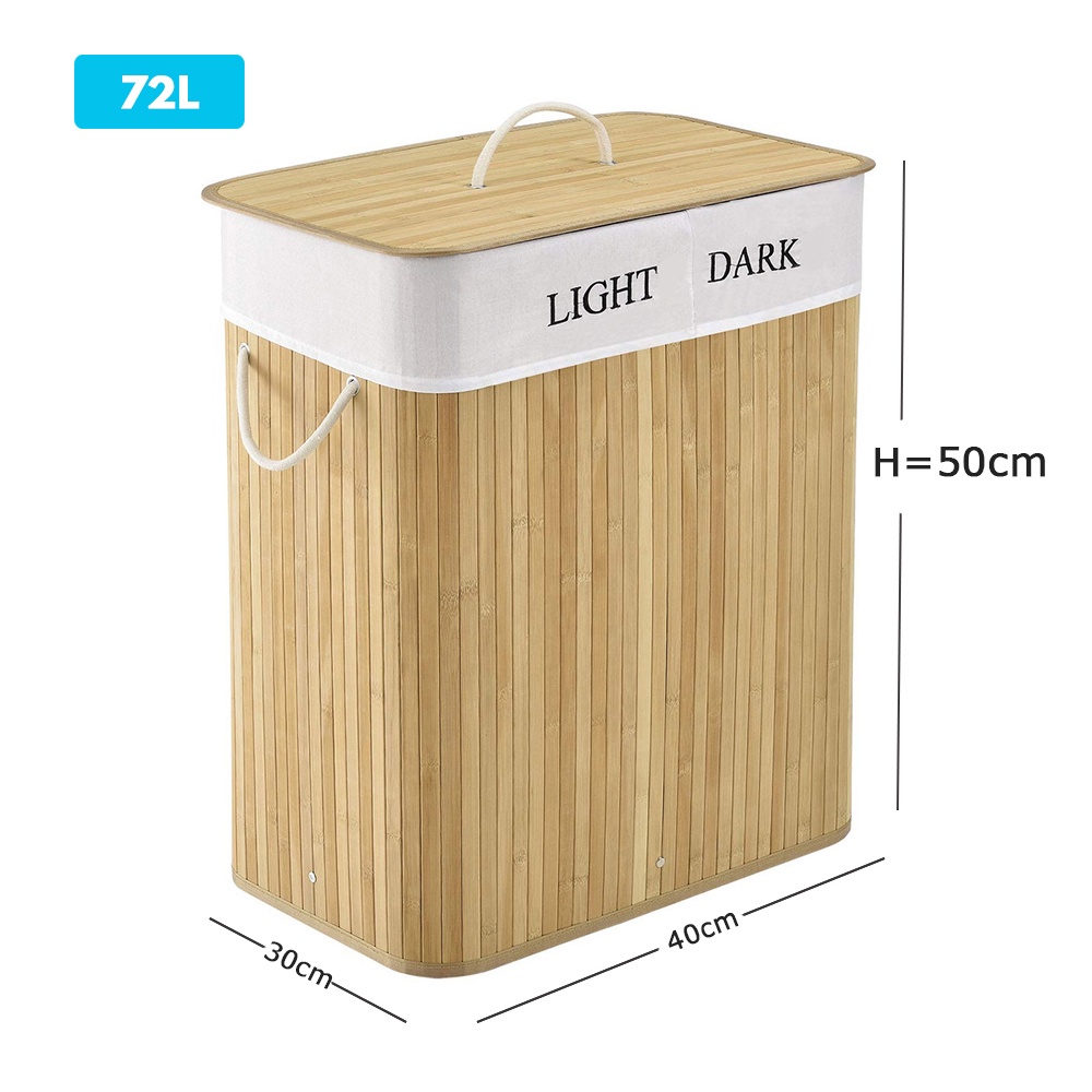 Minimalist Bamboo Storage Multi-purpose Basket Hamper & Laundry Basket ...