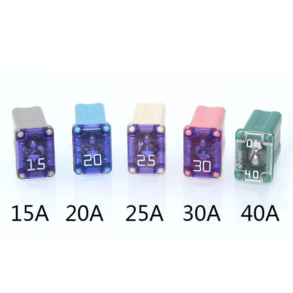1PC PEC 15A 20A 25A 30A 40A Rectangle Car Fuse Square Auto FuseTube for ...