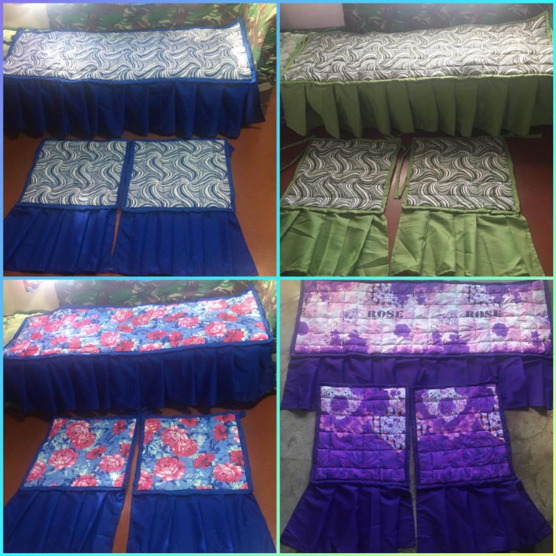 Sapin sa upuan w/lace set / sofa cover set raffles / seat cover set( 3 ...