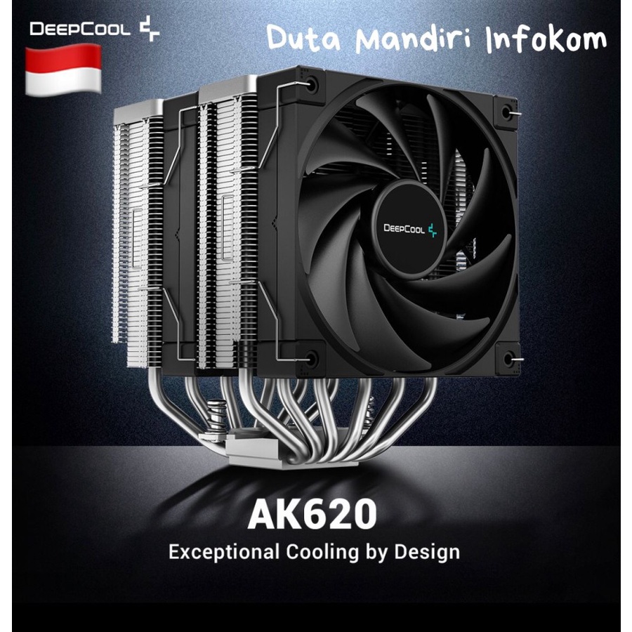 Deepcool AK620 - High Performance Dual Fan Tower Air CPU Cooler ...