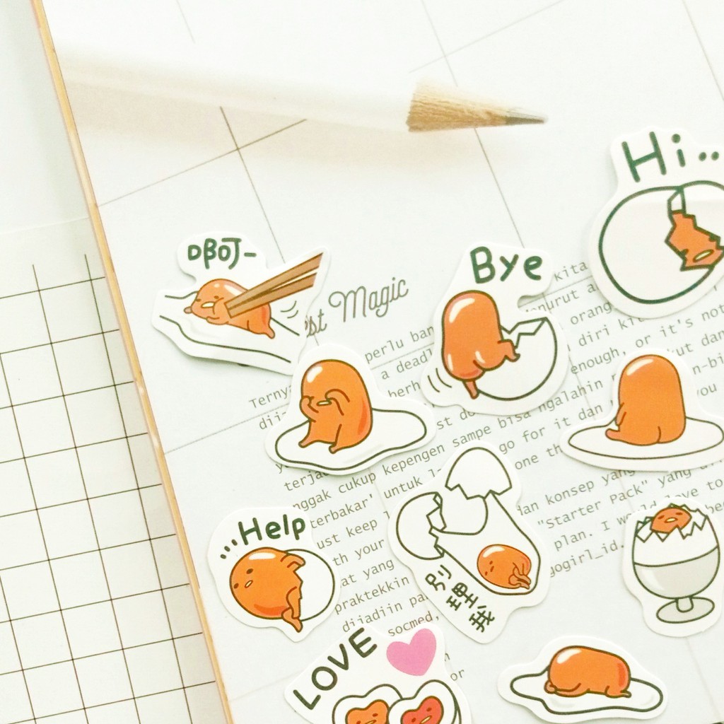Gd - Gudetama Sticker / Egg Gudetama Sticker / Diary Filofax Sticker ...