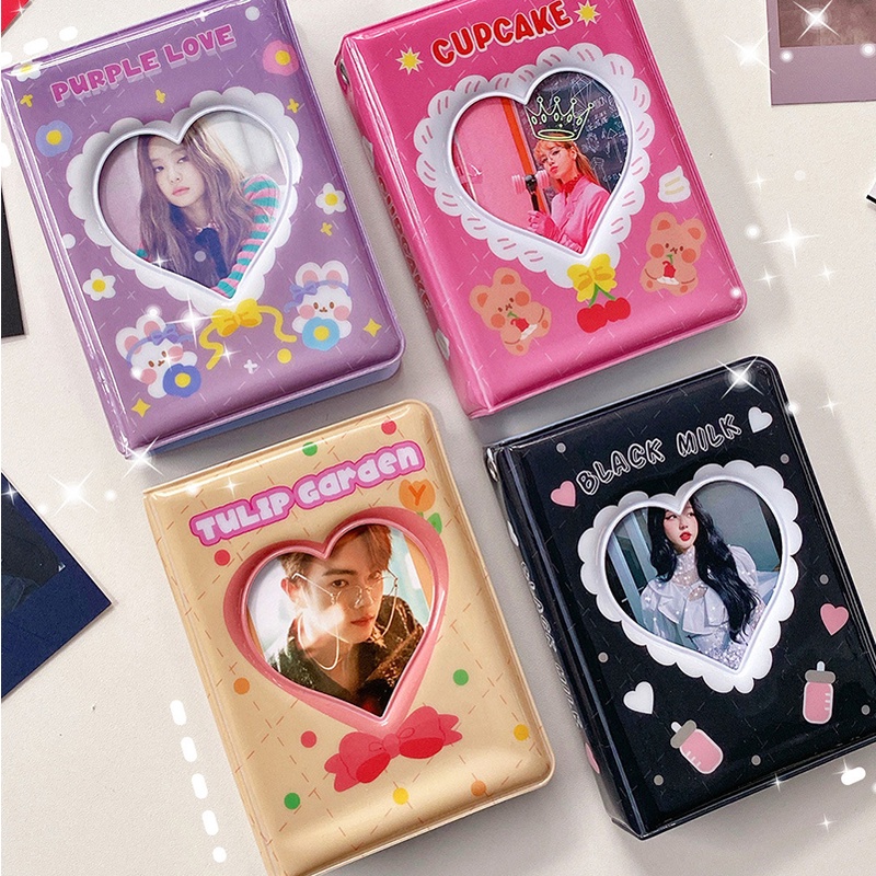 One-Handed Mini Photo Album, 3 Inch Mini Photo Album Photocard Binder ...