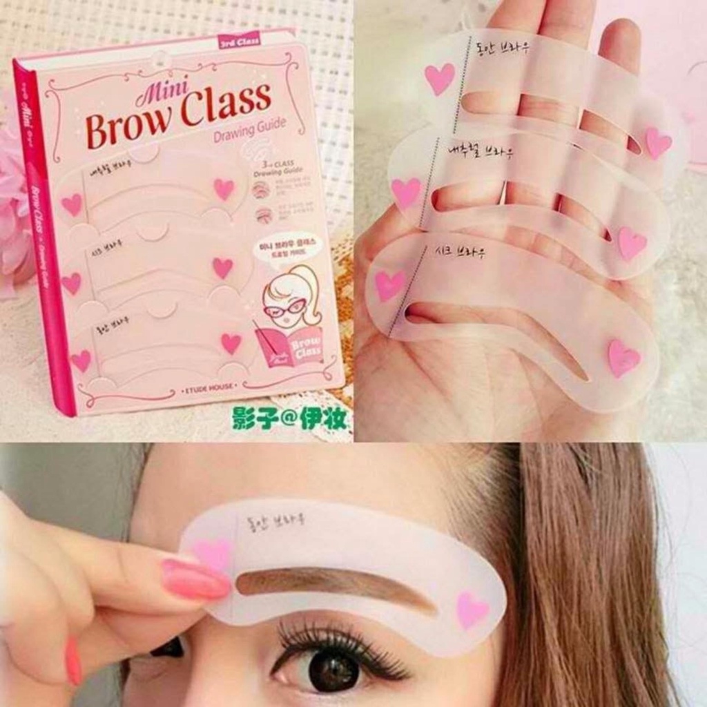 Korea's Mini Brow Class Eyebrow Stencil Drawing Guide | Shopee Philippines