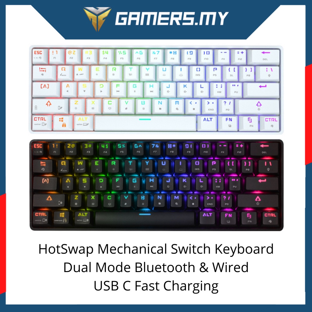 DK61 HotSwap (3Pin) 60% Wireless Mechanical Keyboard | Shopee Philippines