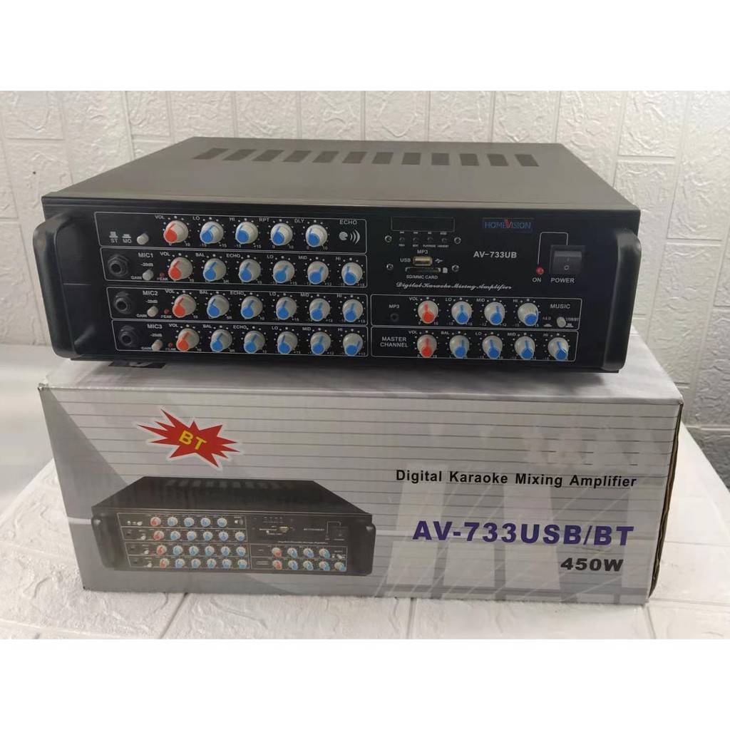 DIGITAL KARAOKE MIXING AMPLIFIER AV-733UB HomeVision | Shopee Philippines