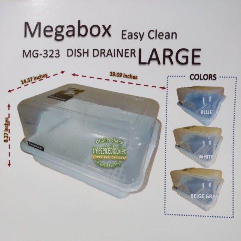 Megabox Dish drainer Large MG-323 Size 19.09x14.57x8.27Inch | Shopee ...