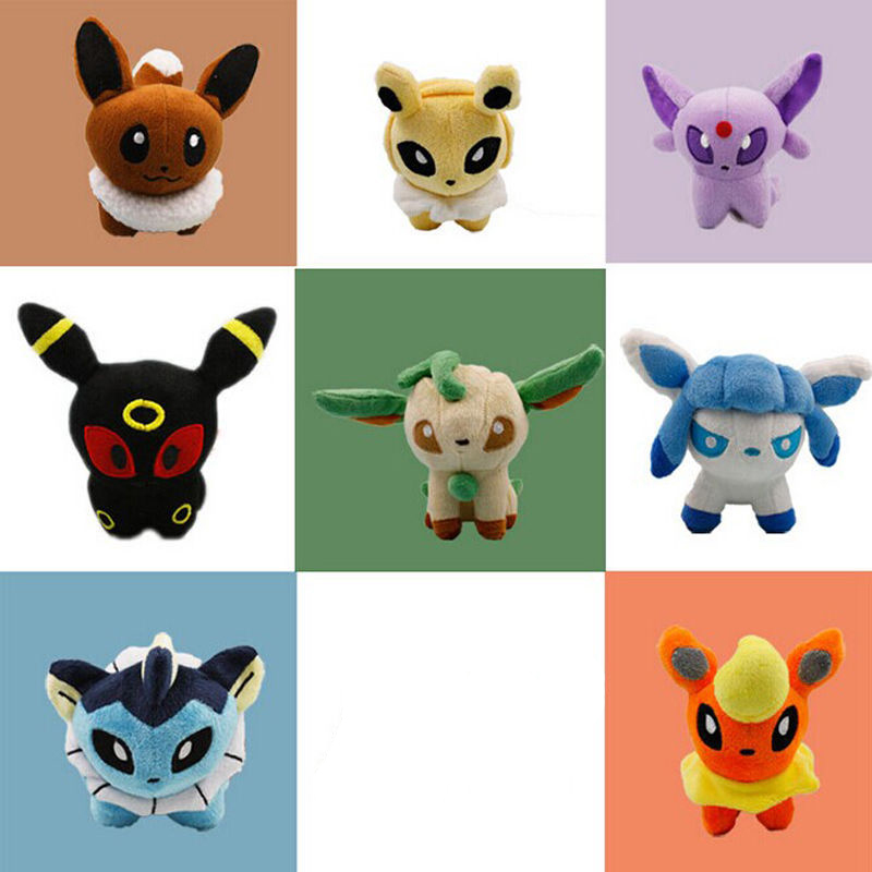 13cm Small Size Anime Pocket Monster Plush Doll Eevee Stuffed Toys ...