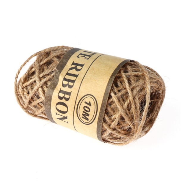 ( 10 | 30 | 100 meter ) Natural Textured Hessian Jute Twine String ...