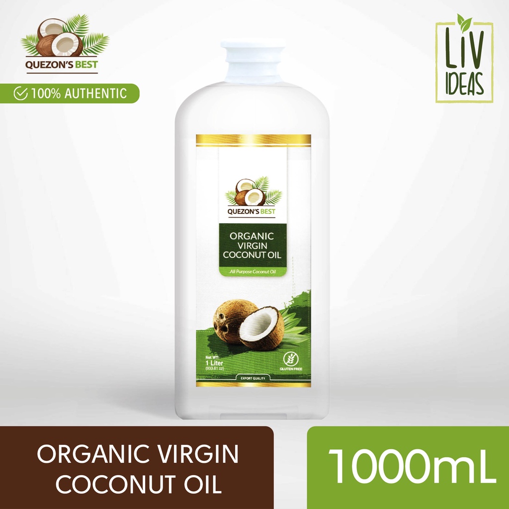 Quezon's Best Organic Virgin Coconut Oil (VCO) 1L / 1000mL | Shopee ...