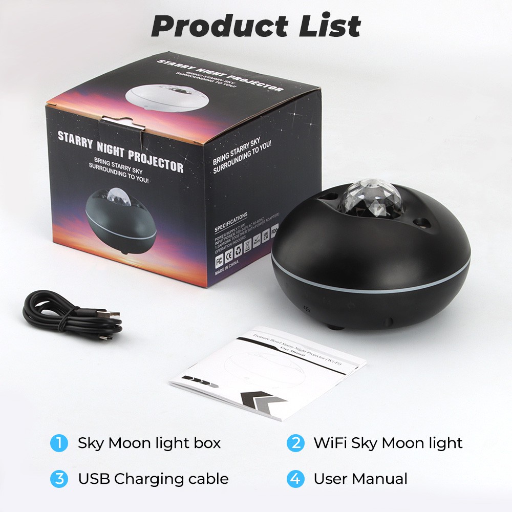 SMATRUL Tuya Smart Star Projector Wifi Laser Starry Sky Waving Night ...