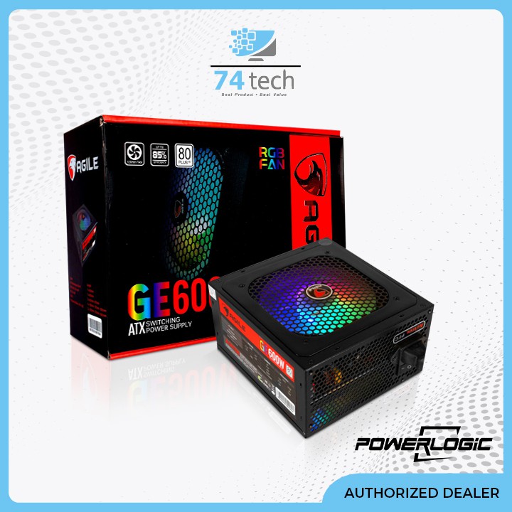Agile GE600 600 Watts True Rated RGB Power Supply ( powered by ...