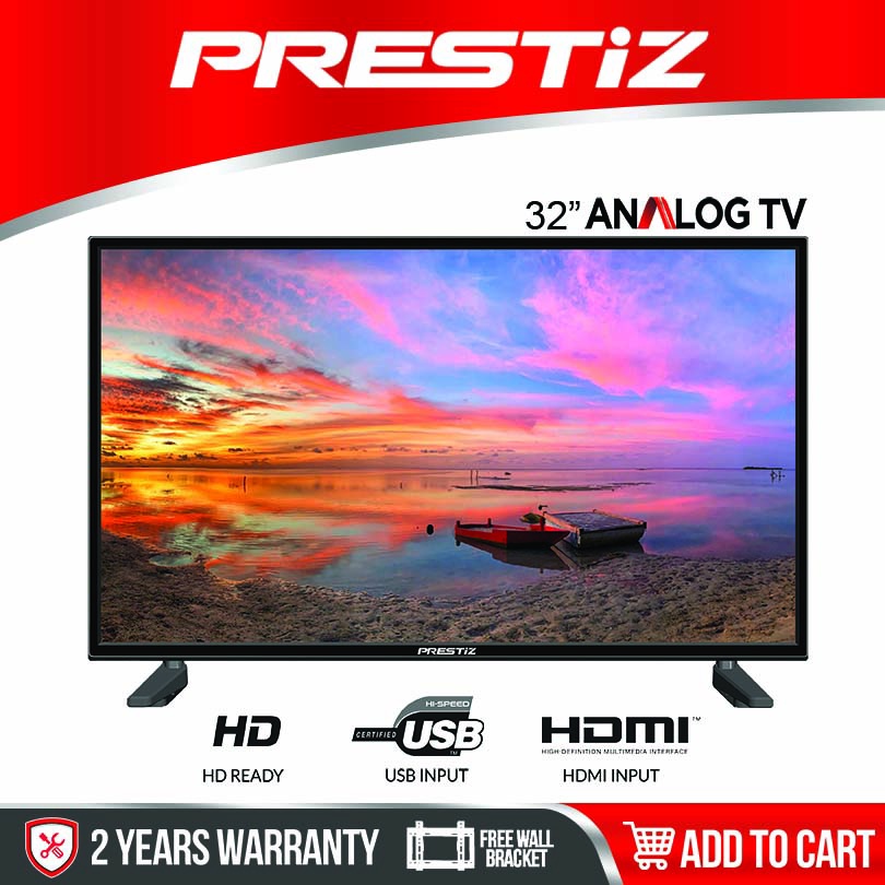 Prestiz 32" Analog Basic LED TV with Free Wall Bracket [ 32IHB03 ...