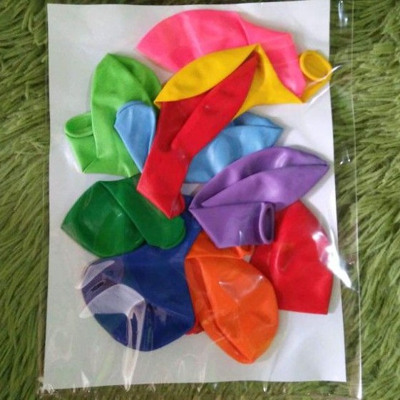 Balloon Assorted Colors size 12inches 10pcs./pack | Shopee Philippines