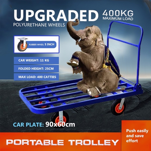 Heavy duty Push cart trolley Hand truck trolley cargo 250kg 300kg 400kg ...