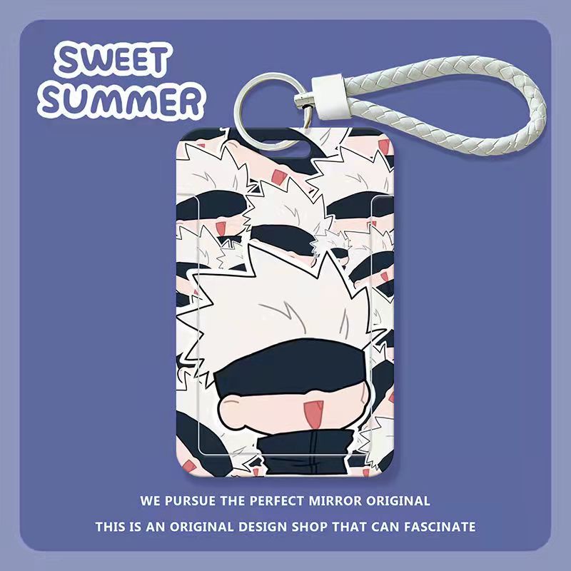 【09】Anime Jujutsu Kaisen Card Holder Gojo Satoru subway bus card ...