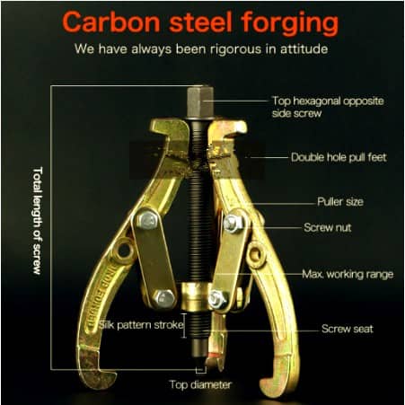 Steel Three-Jaw Gear Puller puller claw bearing universal triangle ...