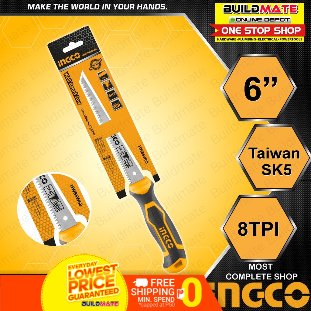 Buildmate x INGCO Wall Board Saw 6" Inch Wallboard Saw Jab Saw Panel ...