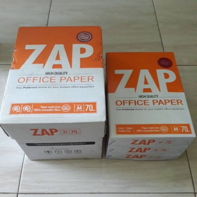 A4 70Gr ZAP HVS Paper | Shopee Philippines