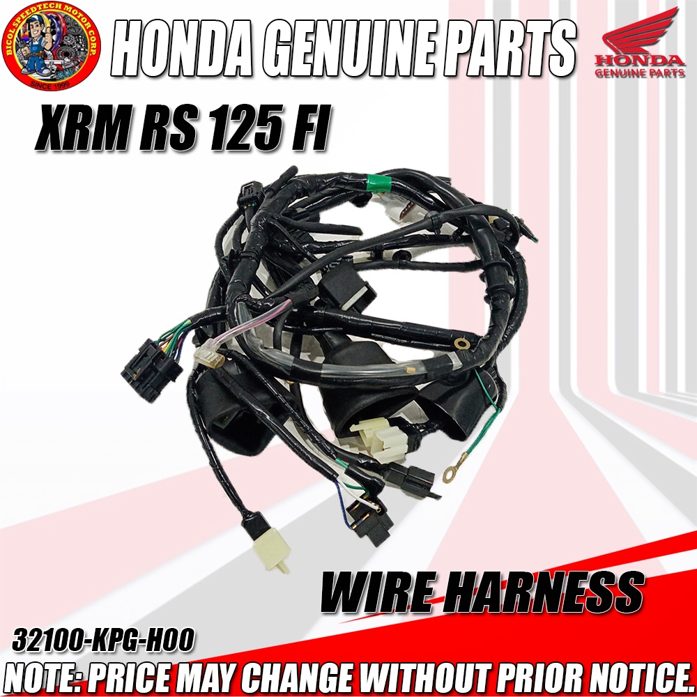 XRM RS 125 FI WIRE HARNESS (HPI) (Genuine: 32100-KPG-H00) | Shopee ...
