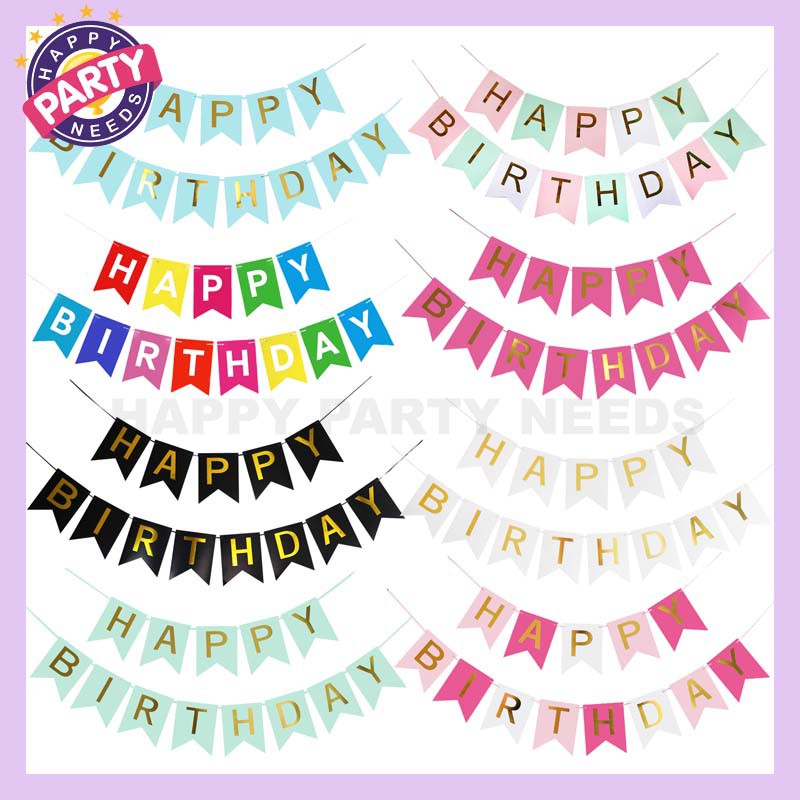 5 Meters Big Size Letter Happy Birthday Bunting Banner String Flags ...