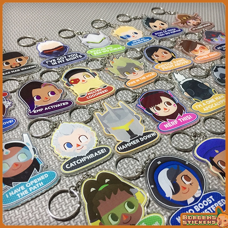 『Fan Art』TANK and HEALER Overwatch x Animal Crossing Acrylic Keychain ...