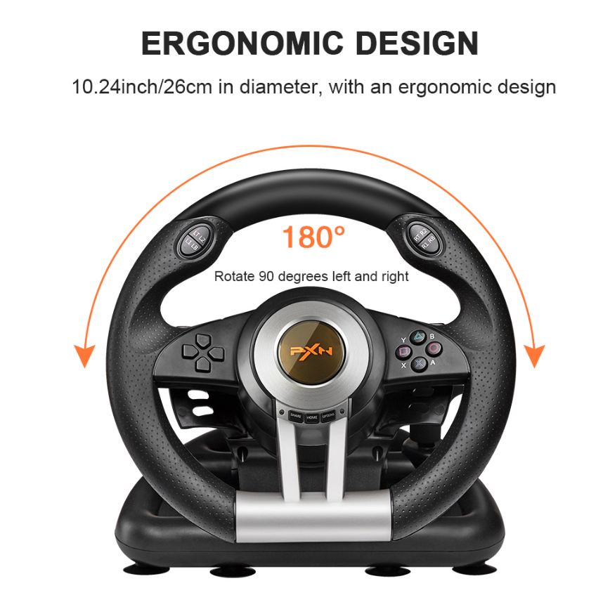 PXN V3 Pro Racing Wheel With Stick + Paddle Shifter, Automatic Drive ...