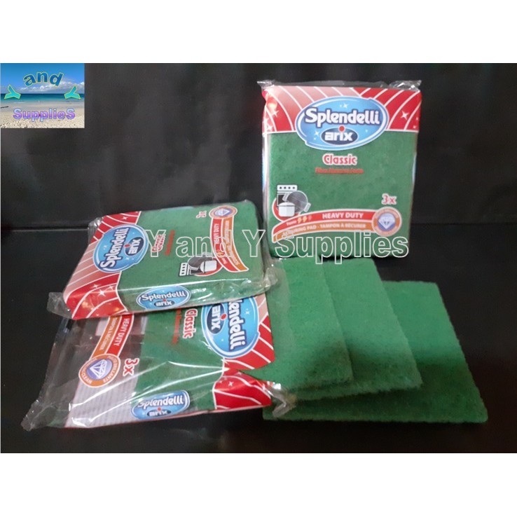 Scouring Pad 3-Pieces, Splendelli Arix, Scrubbing Pad | Shopee Philippines