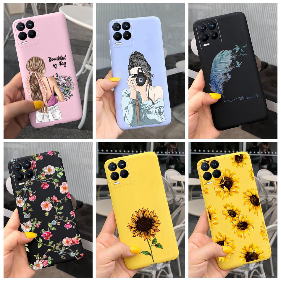 Realme 8 5G (RMX3241) Beautiful Girl Sunflower Daisy Soft TPU Case ...