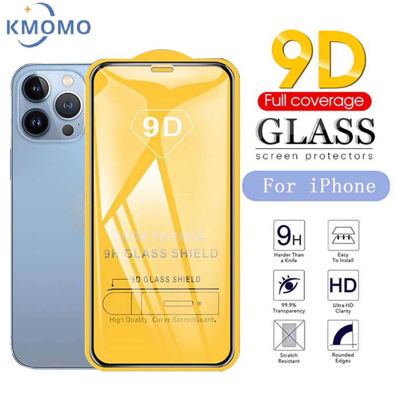 9D For iPhone 16 Pro Max 15 14 Plus 13 12 Mini 11 X Xr Xs 8 7 6 6s SE ...
