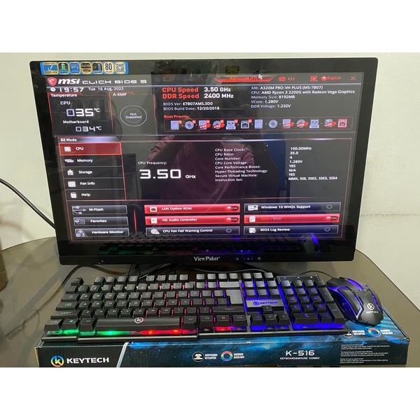 All in one PC Viewpaker Ryzen 3, i5 7th Generation AOC 24 inches ...