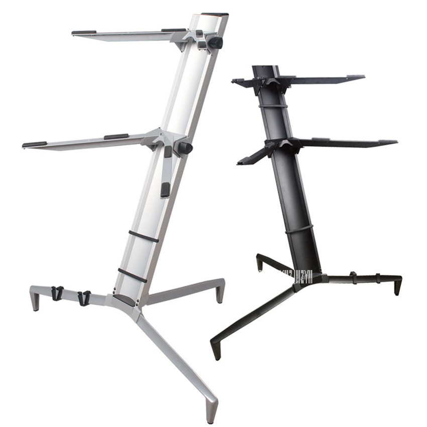 ＞2 Layer Aluminum Alloy Digital Piano Frame Rack Music Stand Holder ...