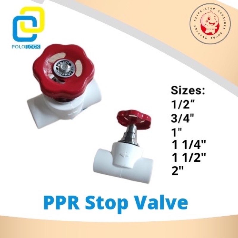 WholeSale【Per Pack】 PPR Stop Valve (1/2", 3/4", 1", 1 1/4", 1 1/2", 2 ...