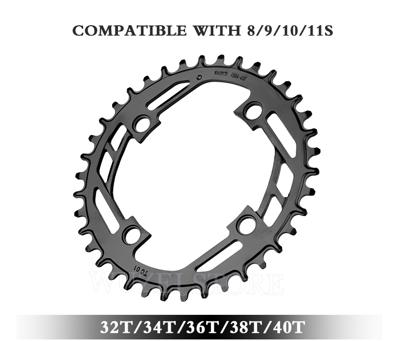 Prowheel 104BCD Round Narrow Wide Chainring STEEL Mountain Bicycle ...