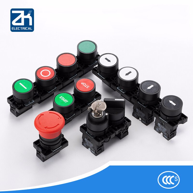 22mm button switch reset button with logo emergency stop switch button ...