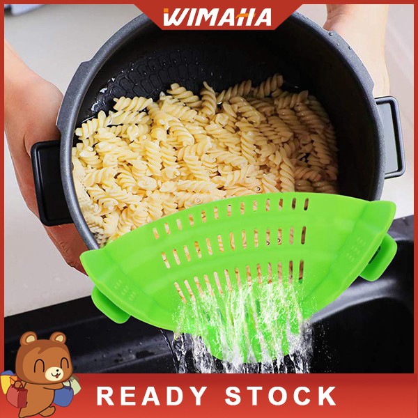 Spaghetti Ground Beef Grease Vegetables Strainer Clip-on Silicone Snap ...