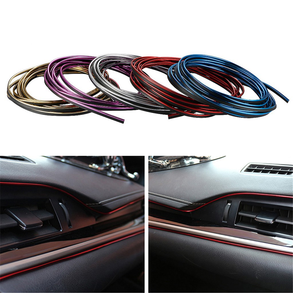5M Car Interior Decoration Strips Mouldings Trims Door Dashboard Thread ...