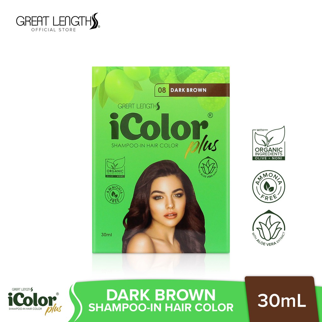 iColor Plus Shampoo-In Hair Color Dark Brown 30ml | Shopee Philippines