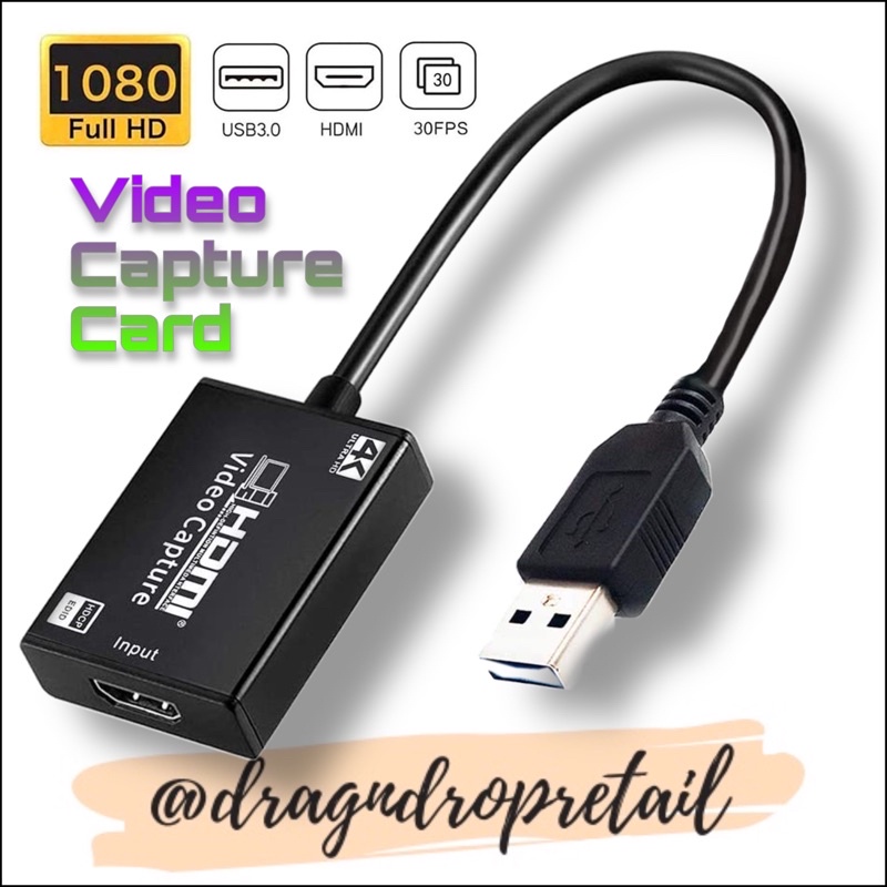 Video Capture Card, hdmi Capture Adapter, Full HD 1080P 4k Hdmi to USB ...