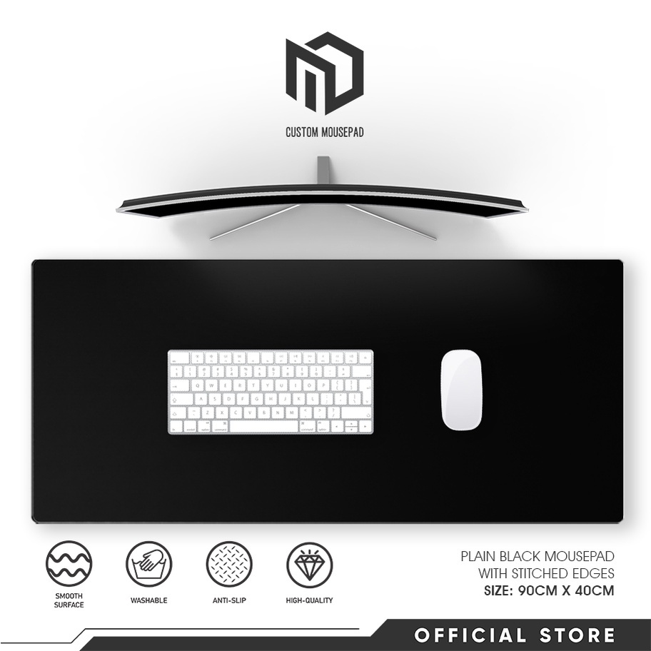 ☃℗۩Md Custom Mousepad 900X400mm Plain Black Large Gaming Mousepad | Xxl ...