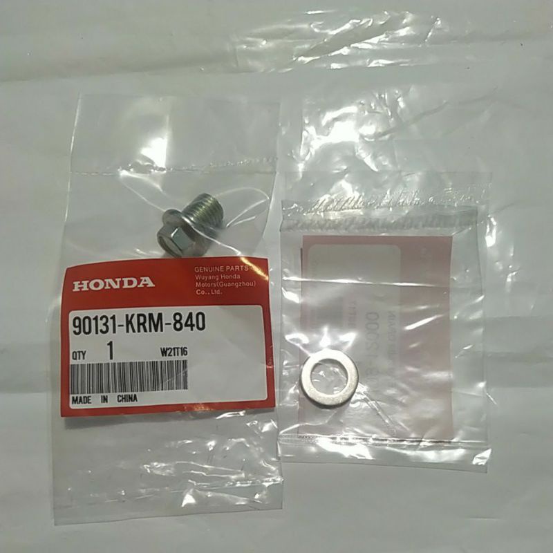 Honda genuine Bolt drain plug 12 mm. for TMX Supremo,Dio,Click,Beat,ADV ...