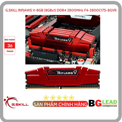 G.SKILL RIPJAWS V-8GB computer Ram (8GBx1) DDR4 2800MHz F4-2800C17S ...