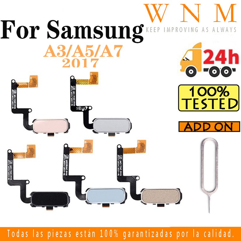For Samsung Galaxy A3 A5 A7 2017 A320 A520 A720 A320F A520F A720F Ribbon with Fingerprint Sensor ...