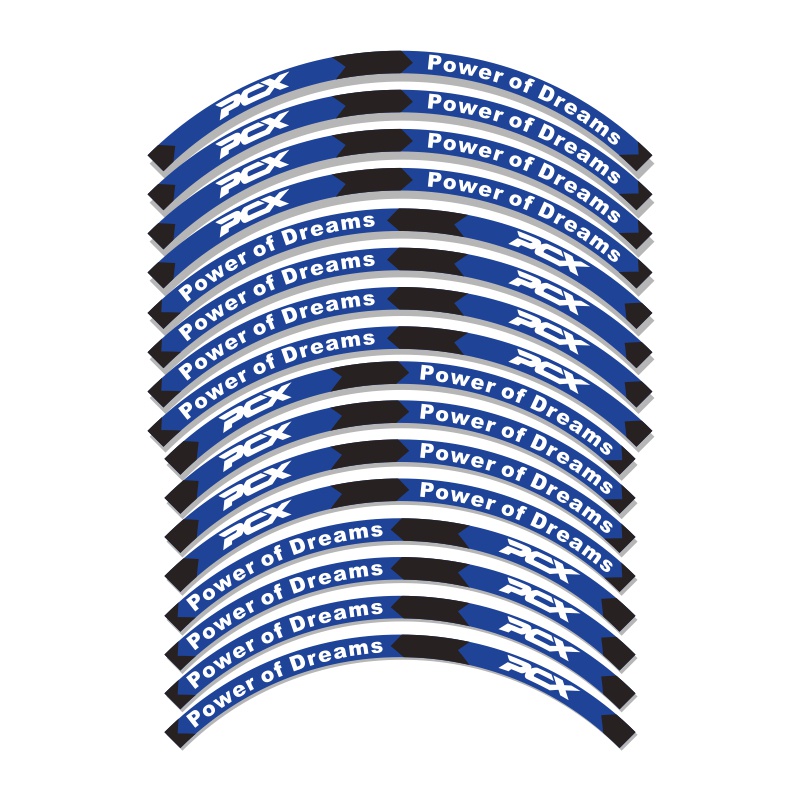 Honda PCX 150 160 reflective wheel rim sticker for motorcycle 13 inch ...