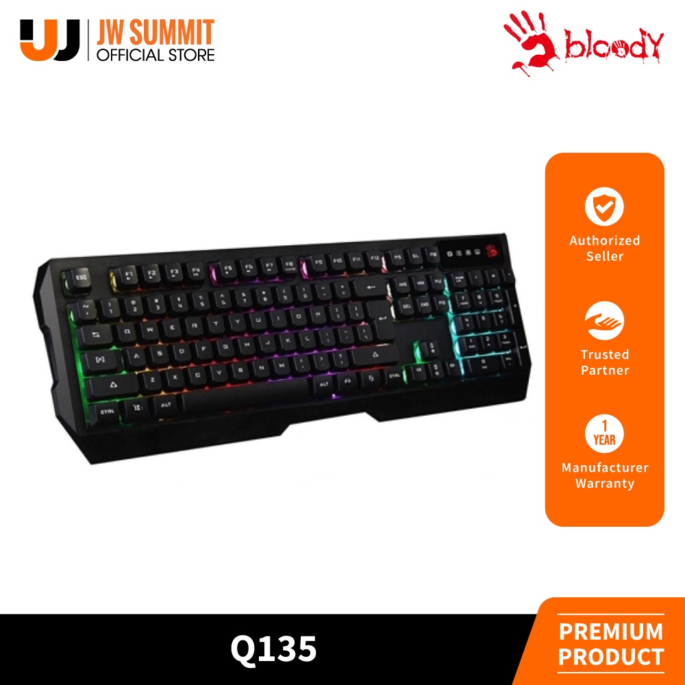 A4tech Bloody Q135 Illuminate RGB 1000Hz Report Rate, Gaming Keyboard ...