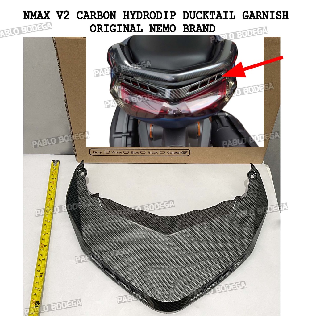 NMAX V2 Carbon Hydrodip ducktail garnish NEMO brand OrigNemo Brand ...