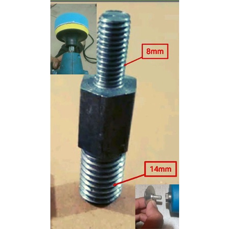 MESIN Polisher Polishing Machine adapter Connector Bolt For pad m8 to ...