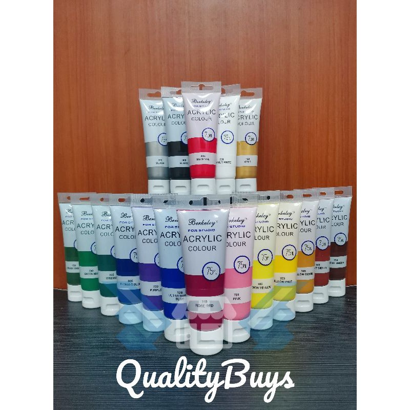 Berkeley 75ml Acrylic Colour Paint (Part 1/2) | Shopee Philippines