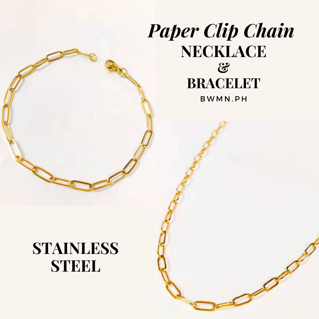 Bwmn.ph Stainless Steel Paperclip Necklace Chain 18inches 20inches ...
