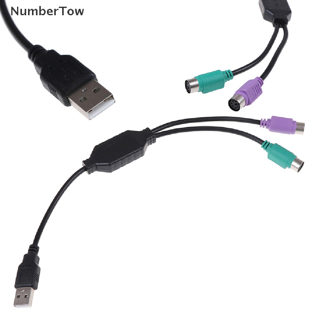 Numbertow Usb Male To Ps 2 Ps2 Female Converter Cable Cord Keyboard